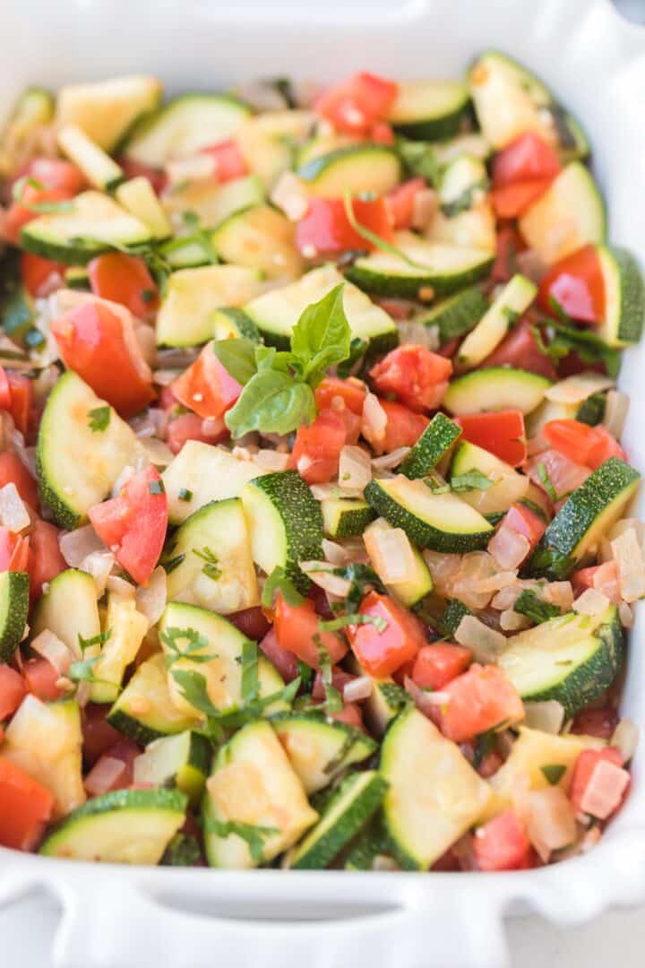 Sautéed Zucchini And Tomatoes: Easy Zucchini Side Dish - Barbara Bakes™