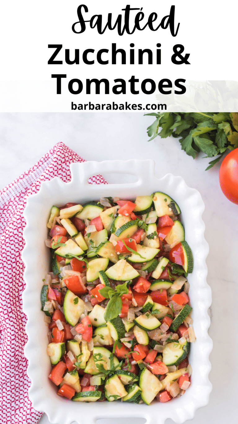Sautéed Zucchini And Tomatoes: Easy Zucchini Side Dish - Barbara Bakes™