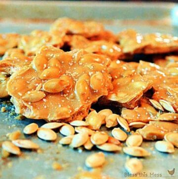 Crunchy, Salty-Sweet Pumpkin Seed Brittle Recipe - Barbara Bakes™