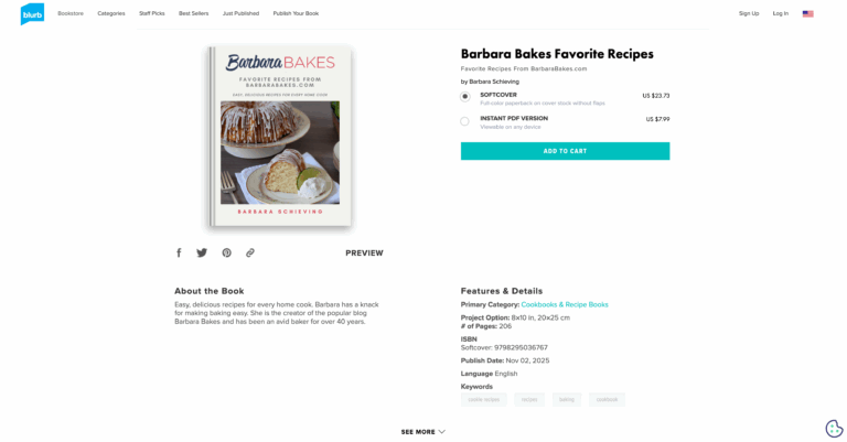 Barbara Bakes Favorite Recipes Cookbook: 40 Years in the Making ...